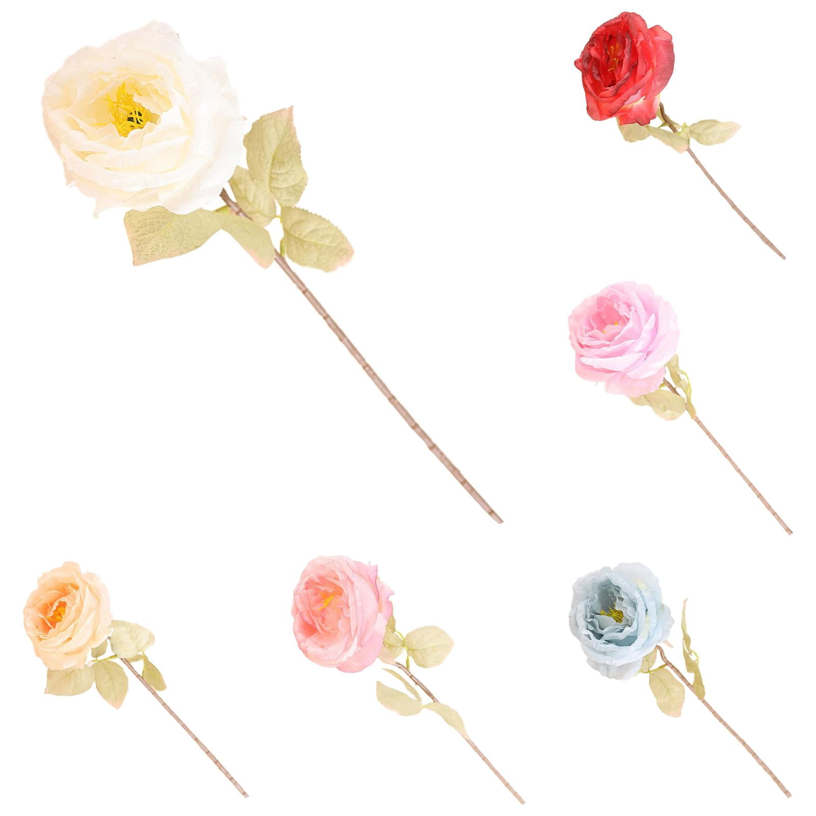 Chen Fake Roses Artificial Roses Artificial Charred Edge Rose Fabric ...
