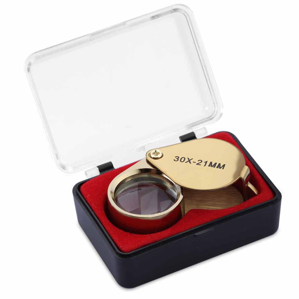 Chen Jincai10-30X Pocket Loupe Magnifier Jewelry Magnifying Glass ...