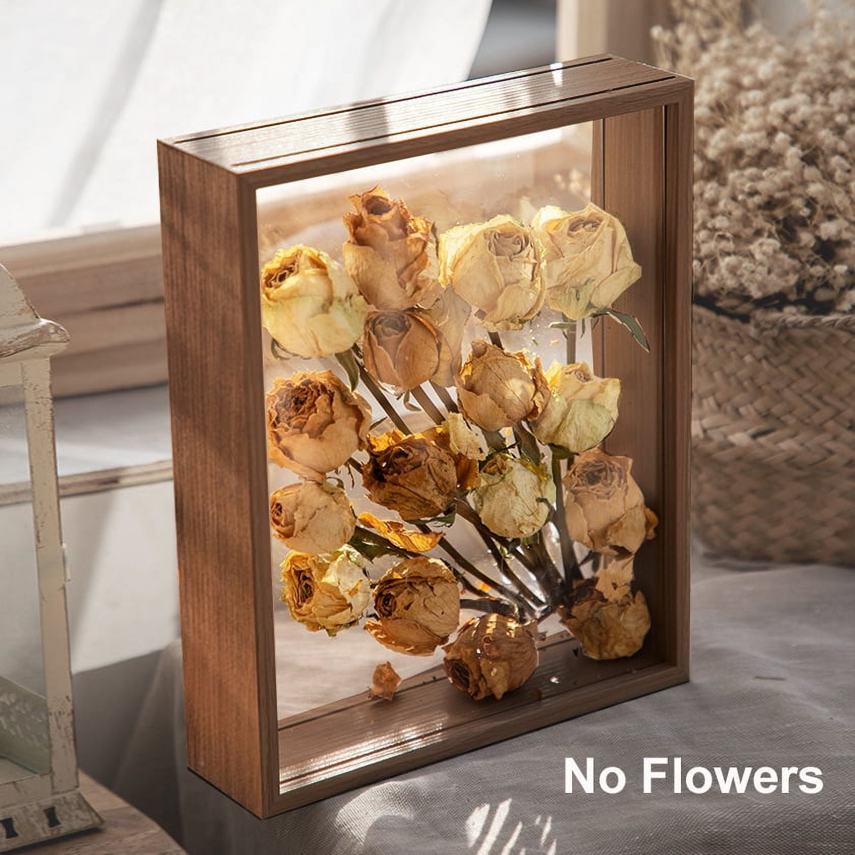 Chen Wei4cm Deep Transparent Shadow Box Frames Bouquet Display Flower ...