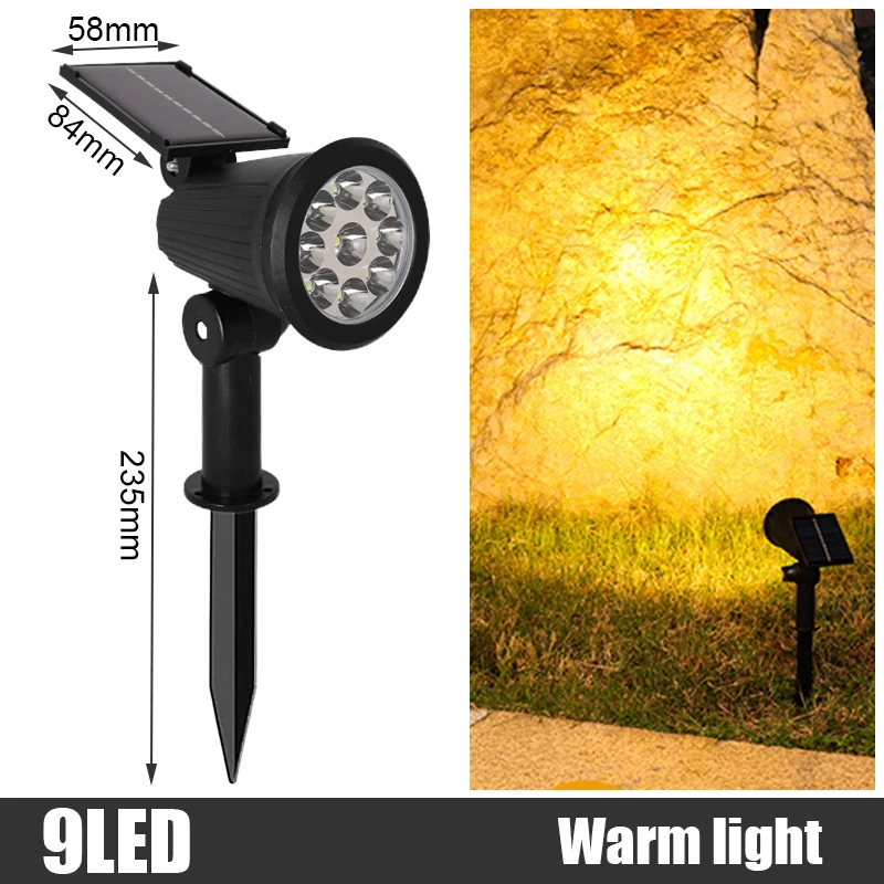 Chen Yuming 2/9 Led Solar Powered Lamp Adjustable Solar Spotlight In ...