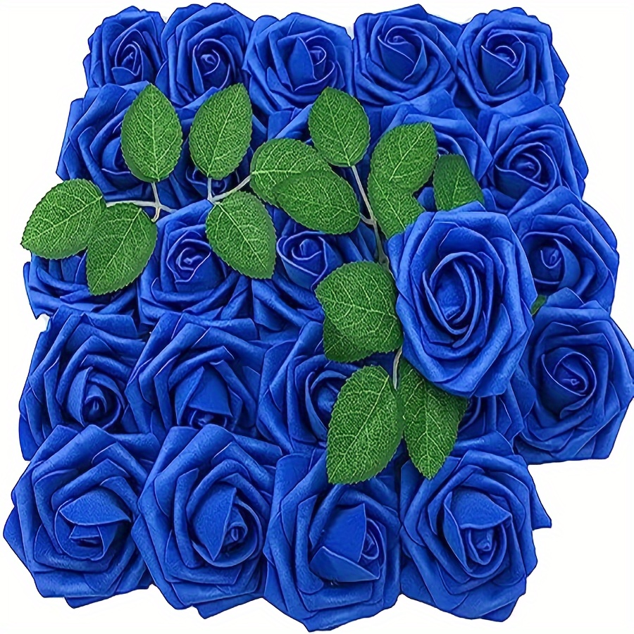 Chen Yuming 25pcs Artificial Flowers, Fake Flowers Roses W/stem For DIY Wedding Bouquets ...
