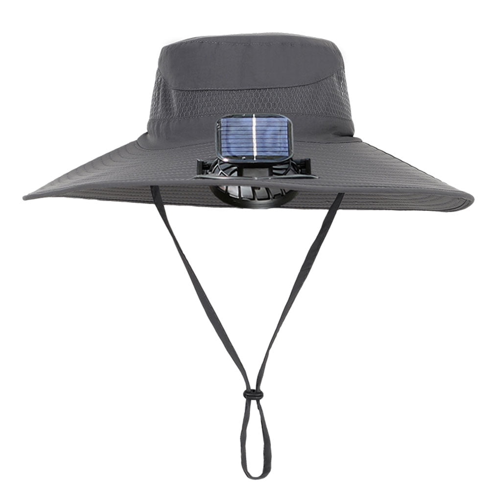 Chen Yuming Anti-UV 2 Fans Hat Solar Charging &Air Cooling Fan Sun Hat ...