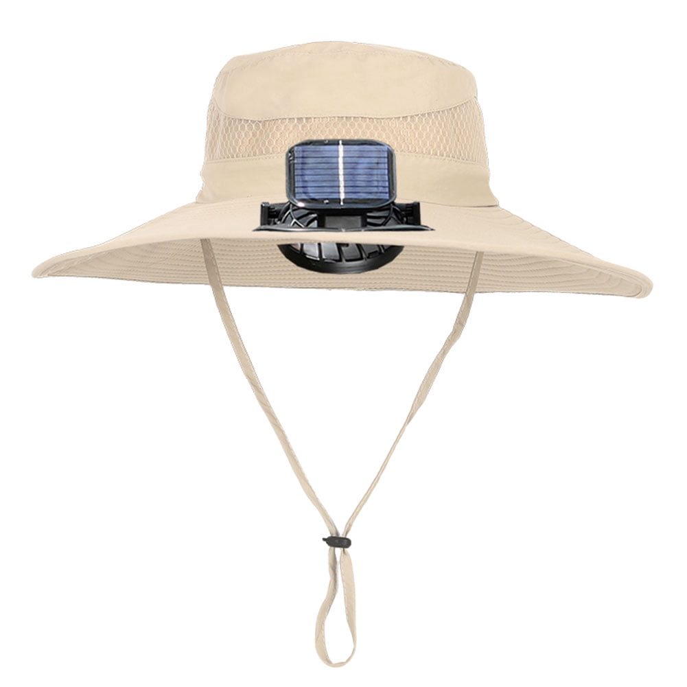 Chen Yuming Anti-UV 2 Fans Hat Solar Charging &Air Cooling Fan Sun Hat ...