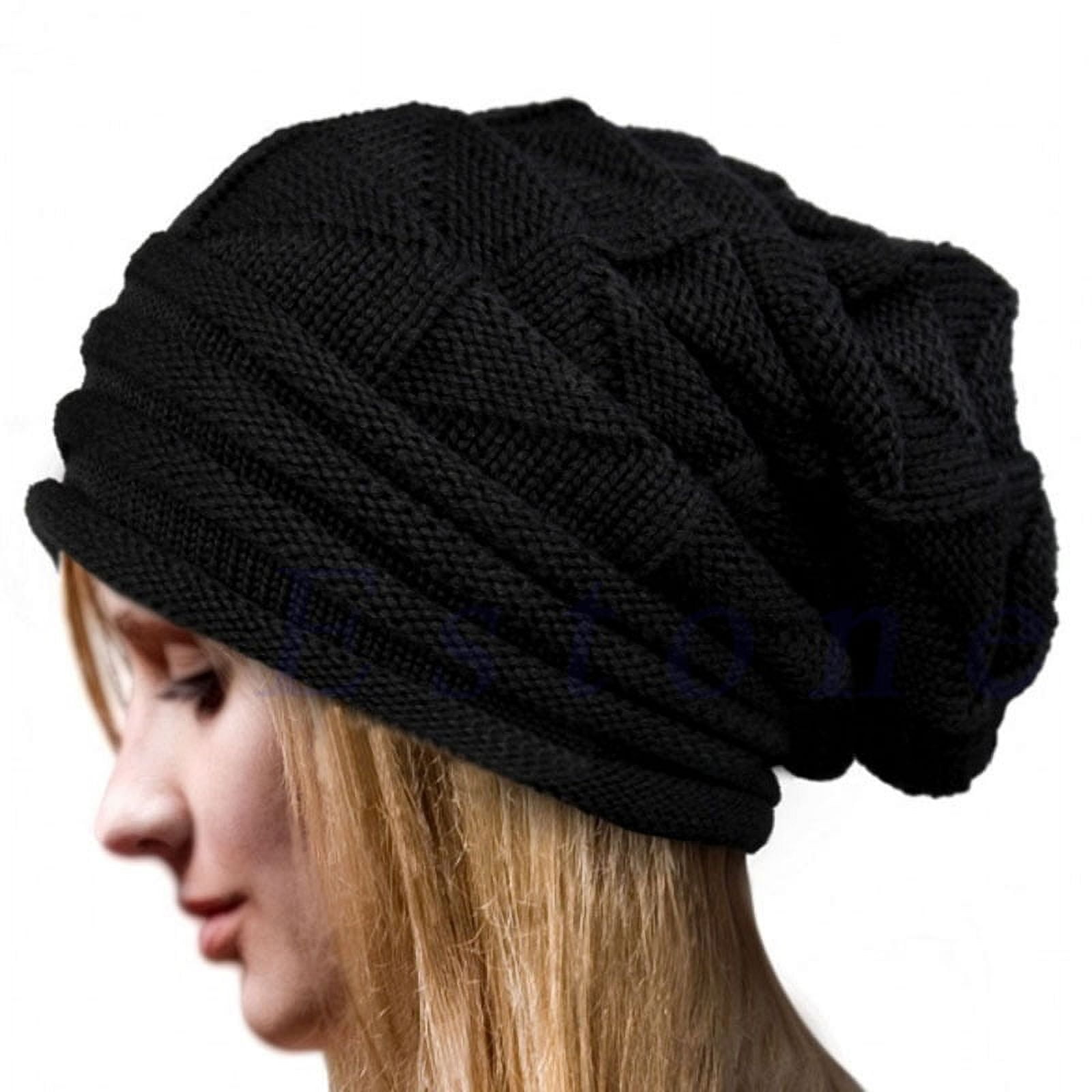 Chen Yuming Knitted Baggy Beanie Oversized Winter Hat Ski Slouchy Cap ...