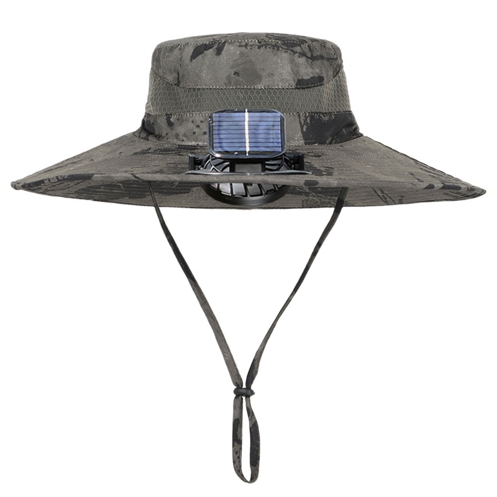 Chen Yuming Men Outdoor Fishing Hat Solar Fan Hat Wide Brim Bucket Hat ...