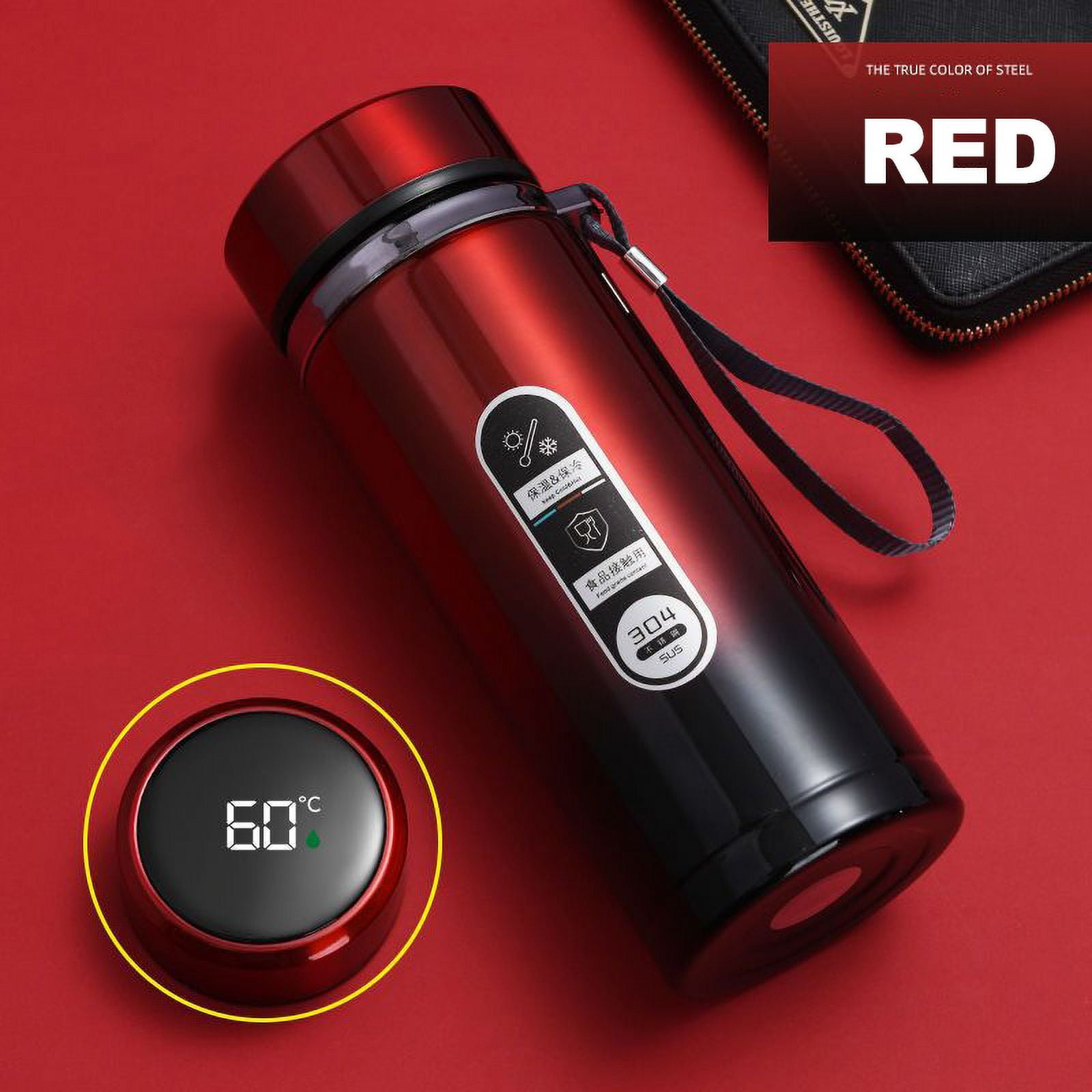 Chen Yuming 500ML-1Liter Stainless Steel Thermos Bottle with LED Temperature Display Sus304 Tea ...