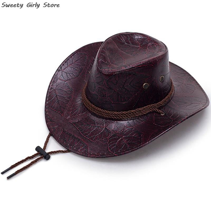 Chen YumingCowboy Knight Hat Western Sun Hats Women Men Leather Caps ...