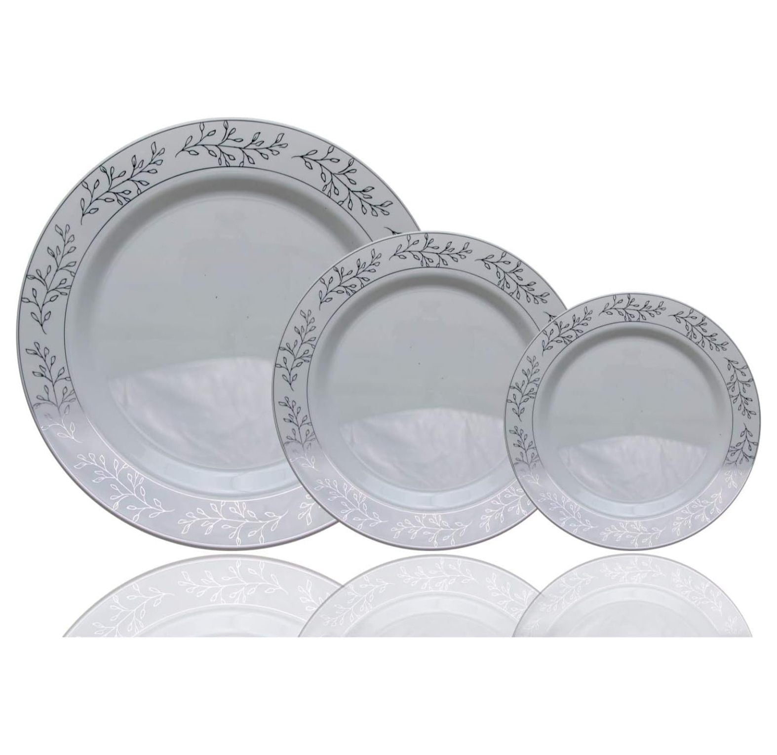 Chen xin 60 x 9 inch Pieces Premium Disposable Plastic Plates Set The ...