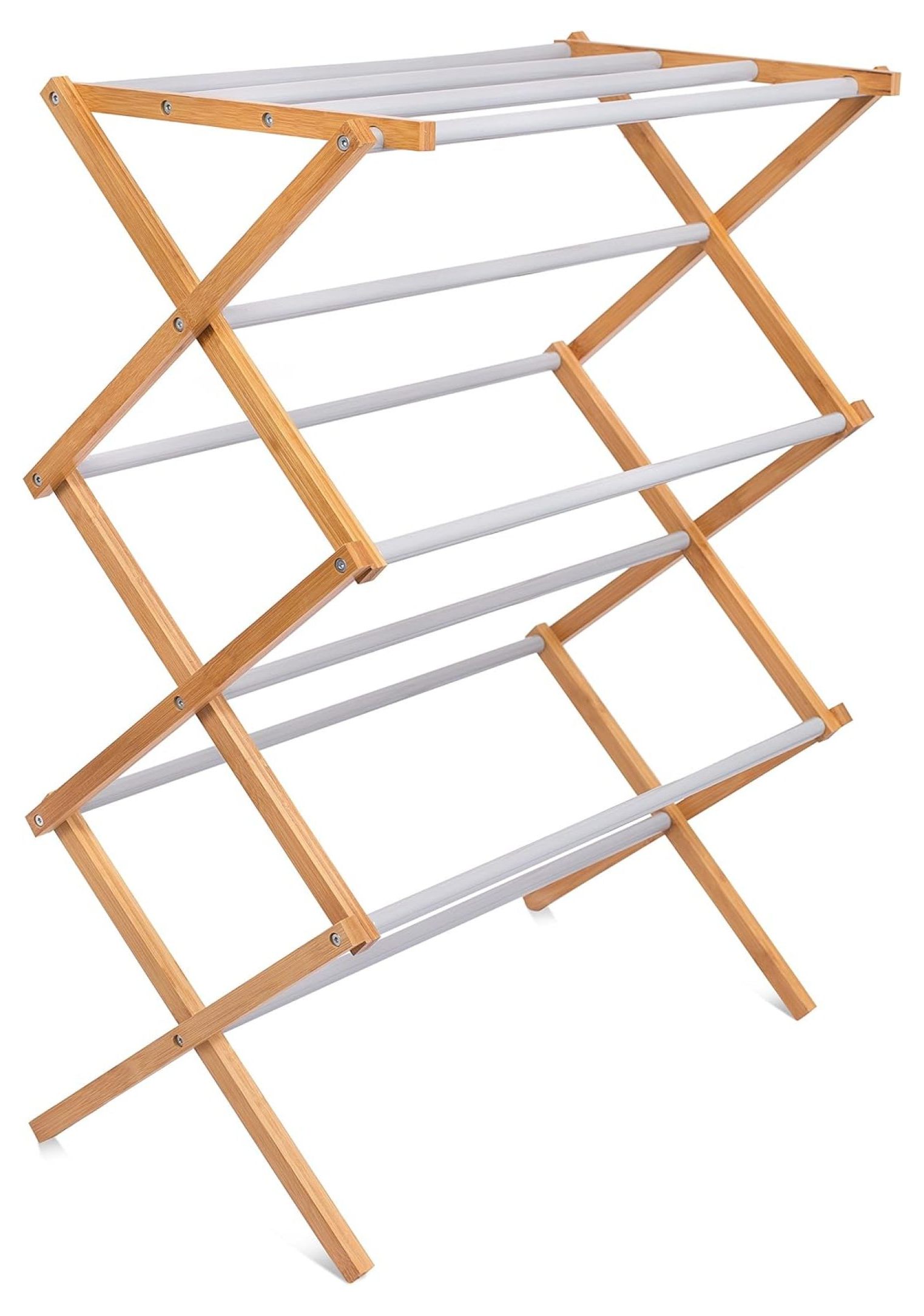 Chen xin Wooden Clothes Drying Rack | 3 Tier | Water-Resistant Bamboo ...