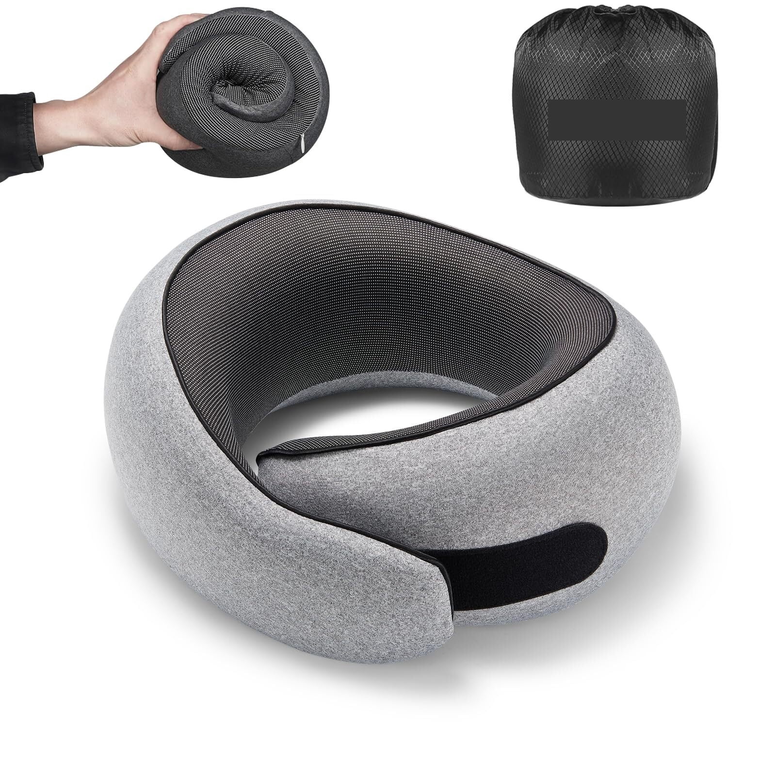ChenE Travel Pillow, 100% Pure Memory Foam Travel Neck Pillow Airplane ...