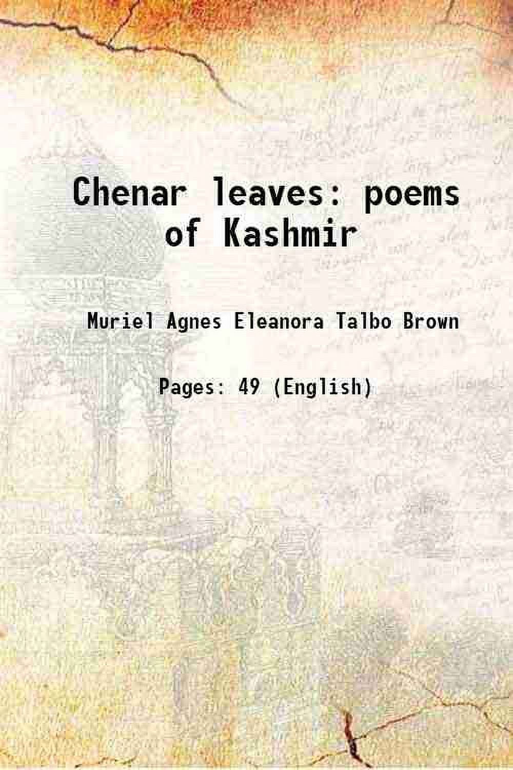 Chenar leaves poems of Kashmir 1921 - Walmart.com