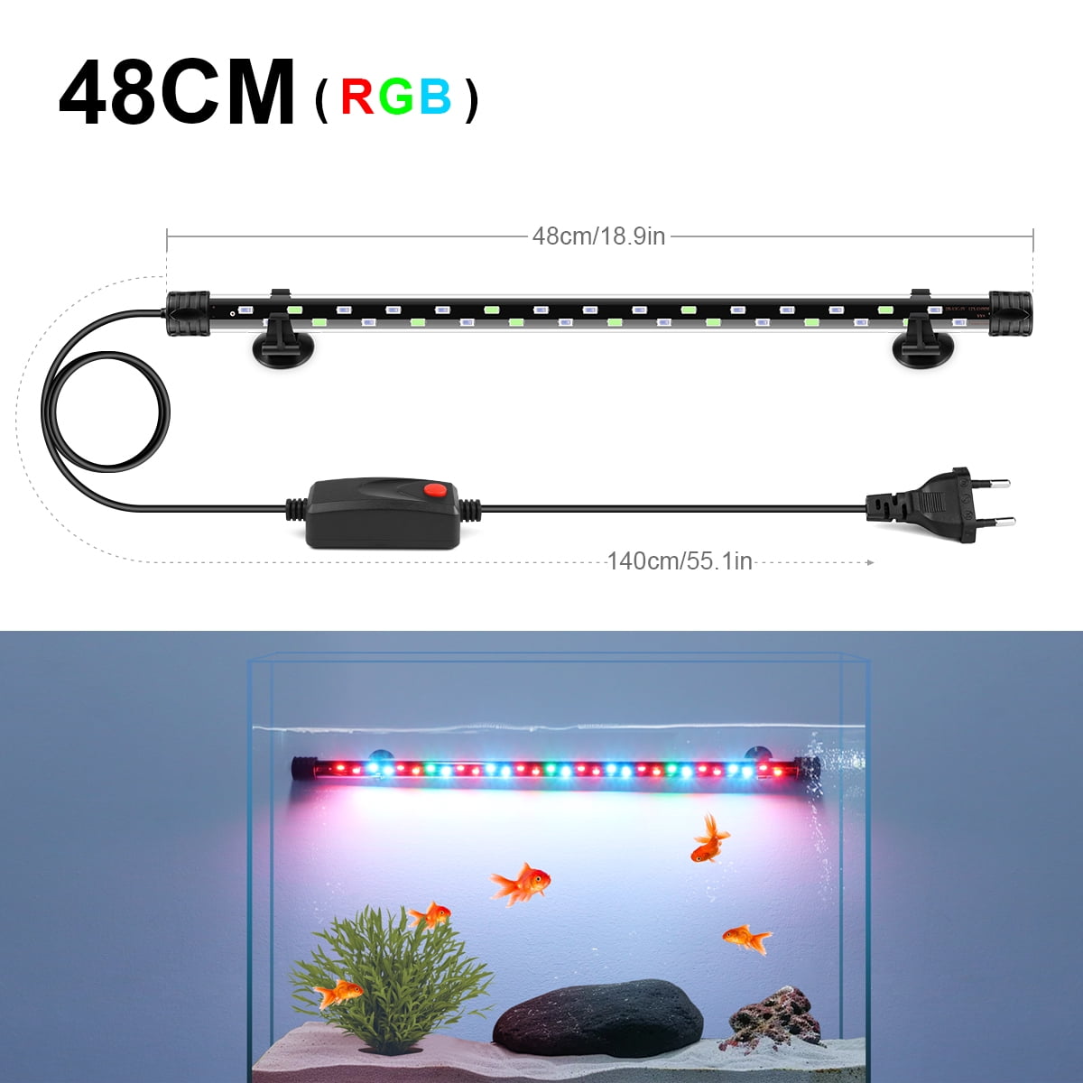 ChengZhiqiangqgwg 110V 220V Strip Aquarium Light LED Waterproof Fish ...