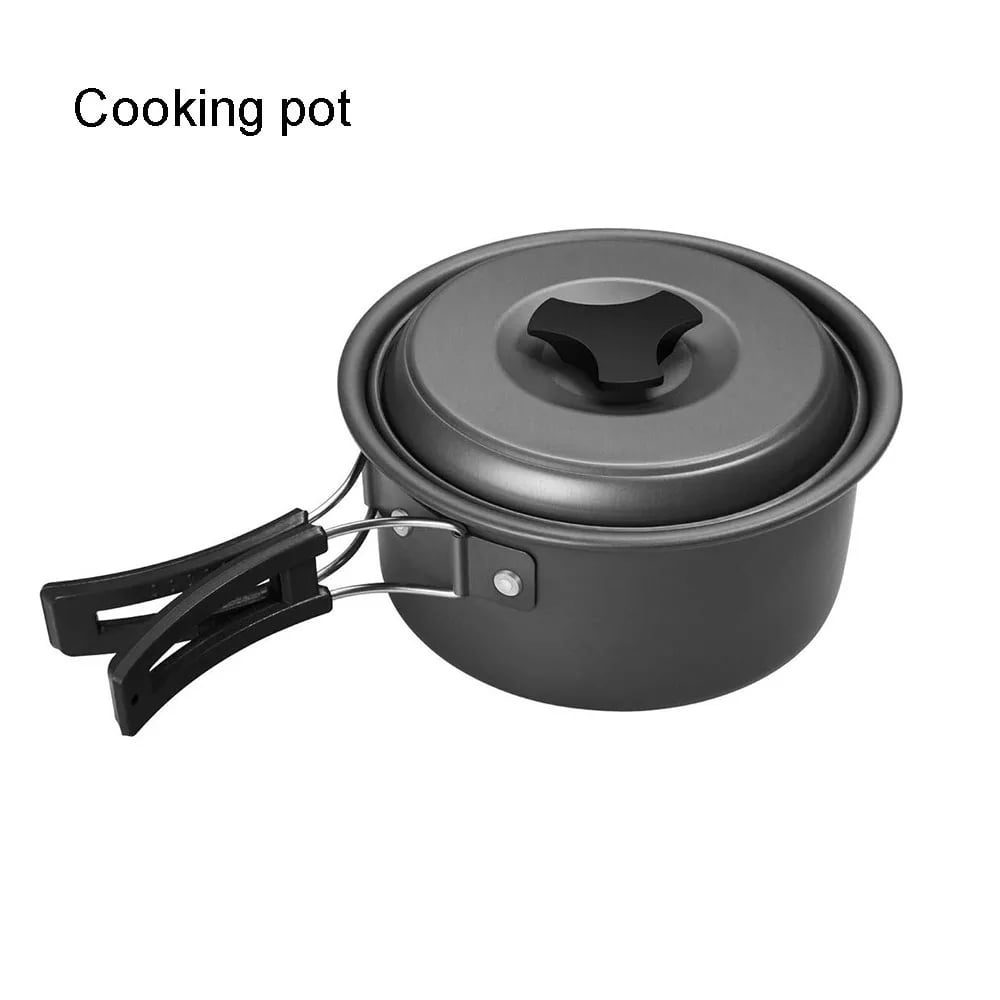 ChengZhiqiangqqwq Camping Cookware Set Aluminum Nonstick Portable ...
