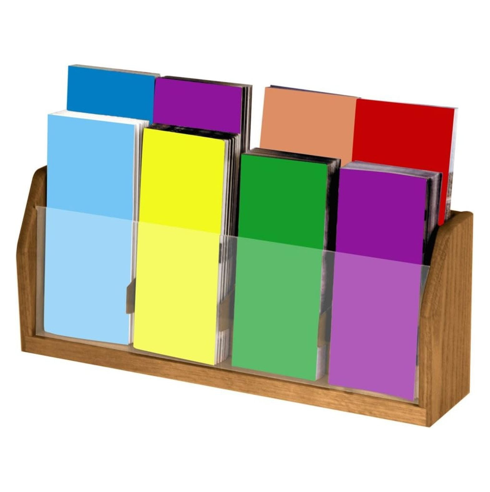 Chengheng 8-Pocket Countertop Brochure Display, Medium Oak - Walmart.com