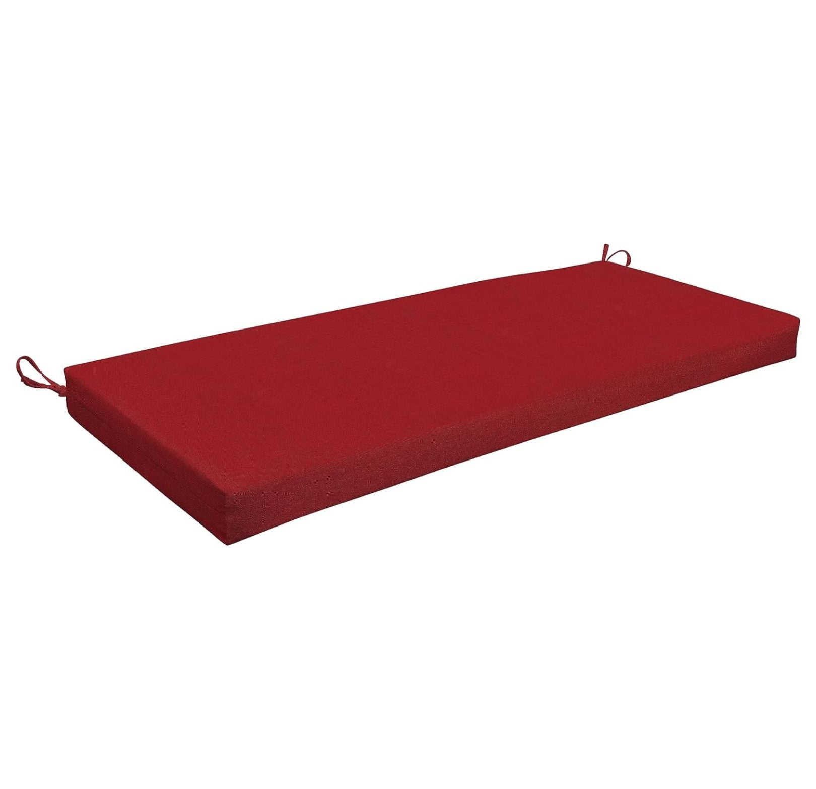 Chengheng Indoor/Outdoor Textured Solid Red Bench Cushion: Recycled ...