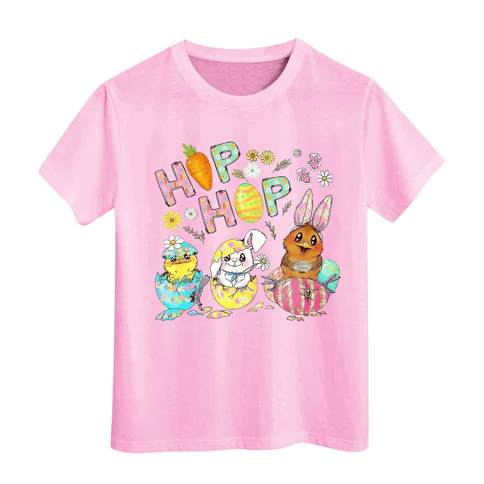 Chenglor Easter Shirt For Toddler Boys Girls Eggs Hunt Bunny Kids T ...