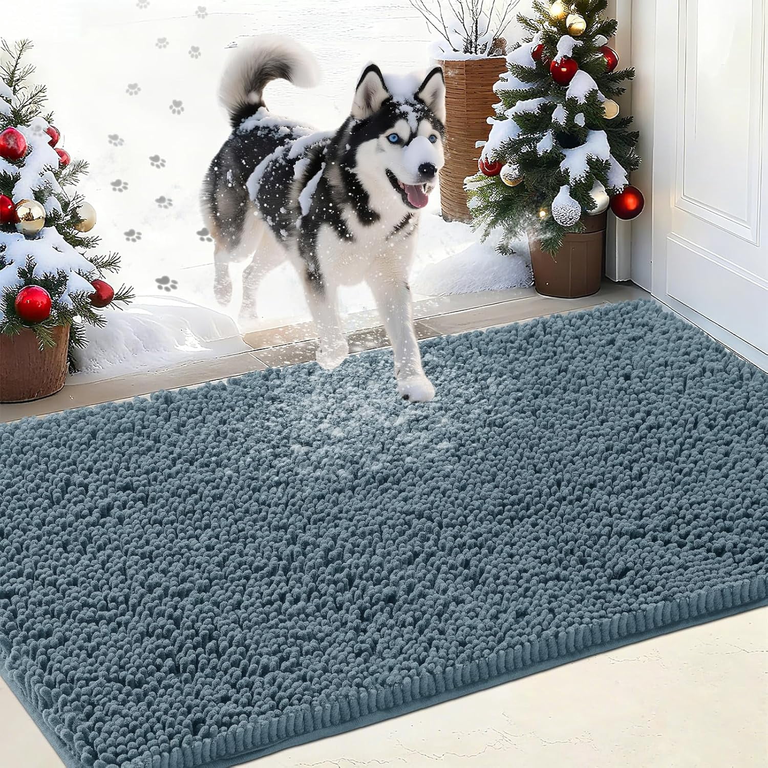 Chenille Absorbent Outdoor Doormat 30