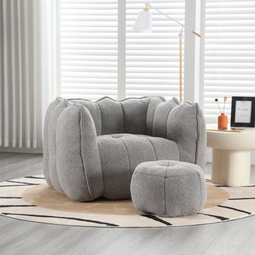 GDF Studio Calef Modern Velveteen 2 Seater Oversized Bean Bag Chair ...