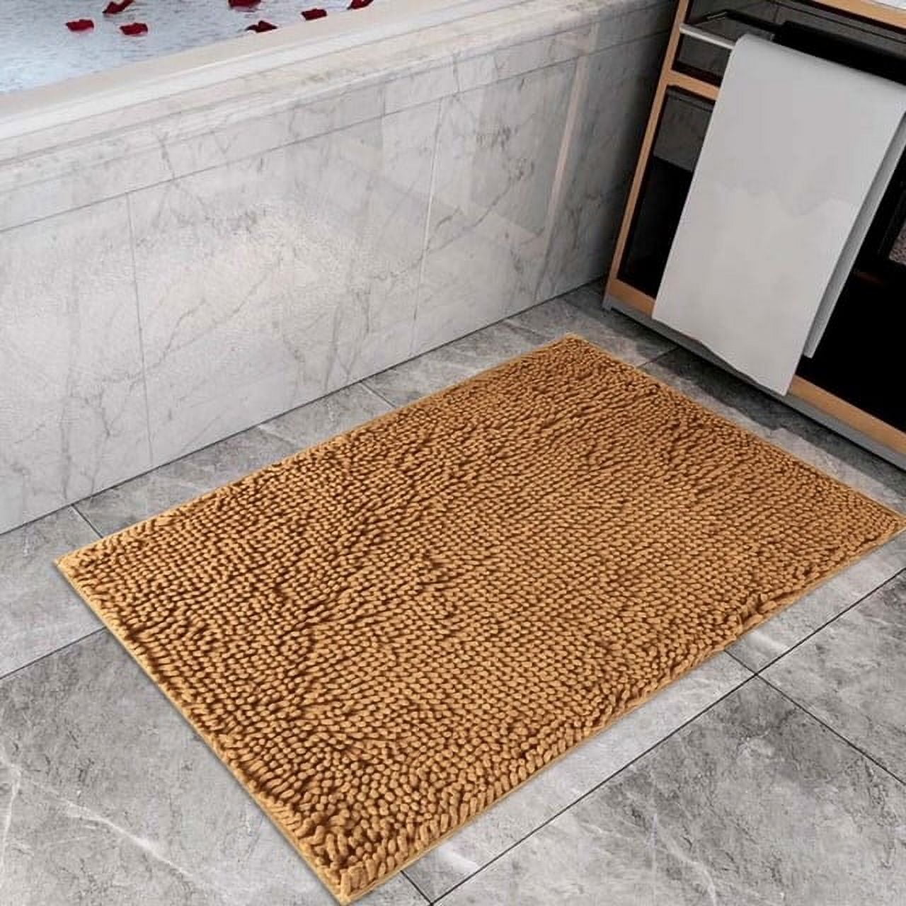 Chenille Bath Mat 24 x 36 in By Catalina Home Rust 100% Polyester ...