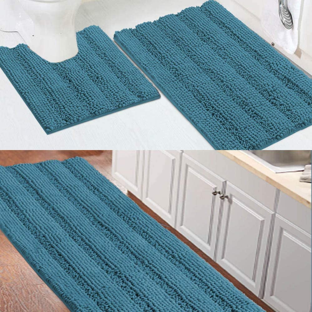 Chenille Bath Rug Bundle Order Bath Runner 59" X 20" and Bath Toilet ...