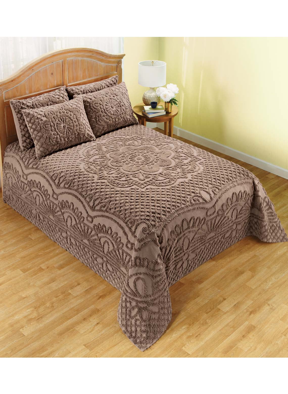 Chenille Bedspread with Center Medallion - Sham - Walmart.com