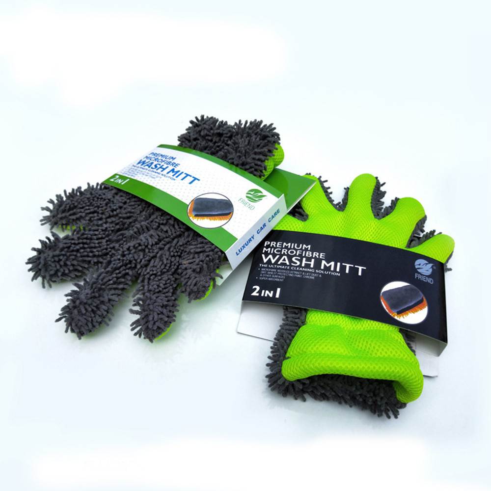 Chenille Car Wash Glove Mitt, Microfiber Premium Polishing Cleaning ...