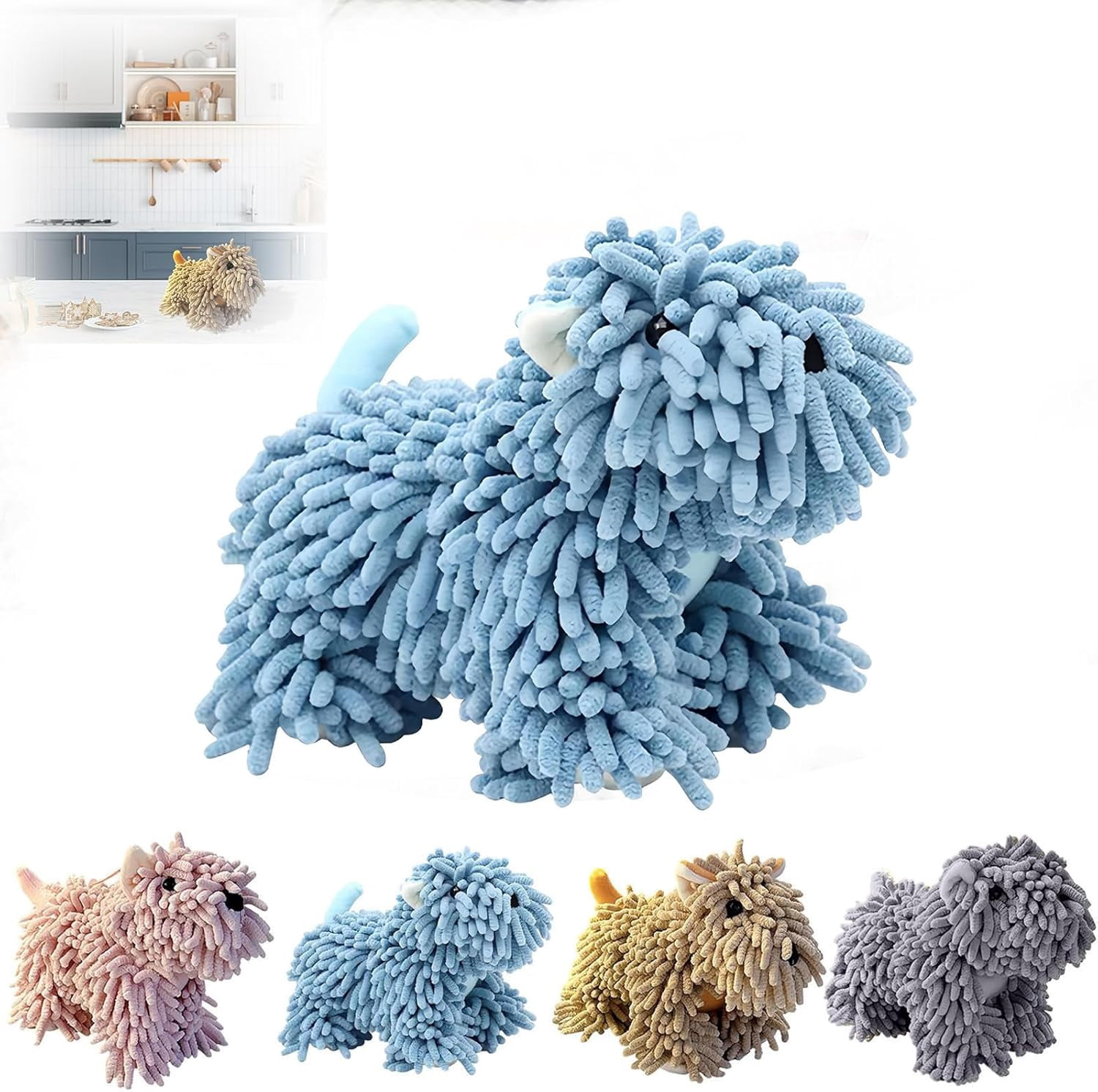 Chenille Dog Hand Towel, Soft & Absorbent Bathroom & Kitchen Towel ...
