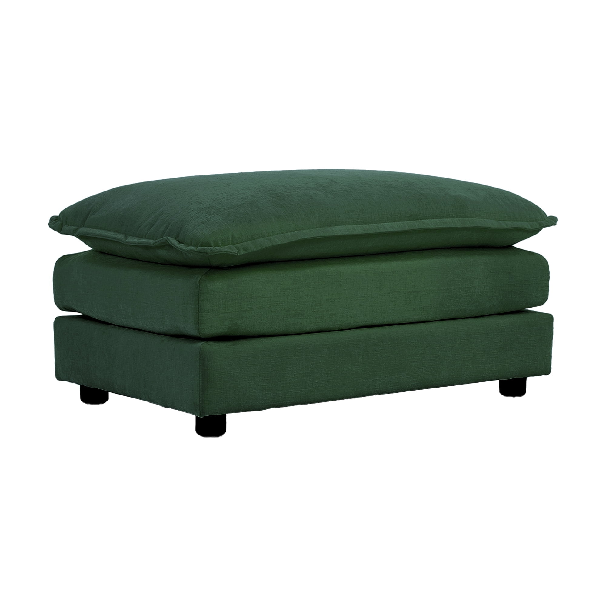 Chenille Fabric Ottomans Footrest to Combine with 2 Seater Sofa, 3 ...