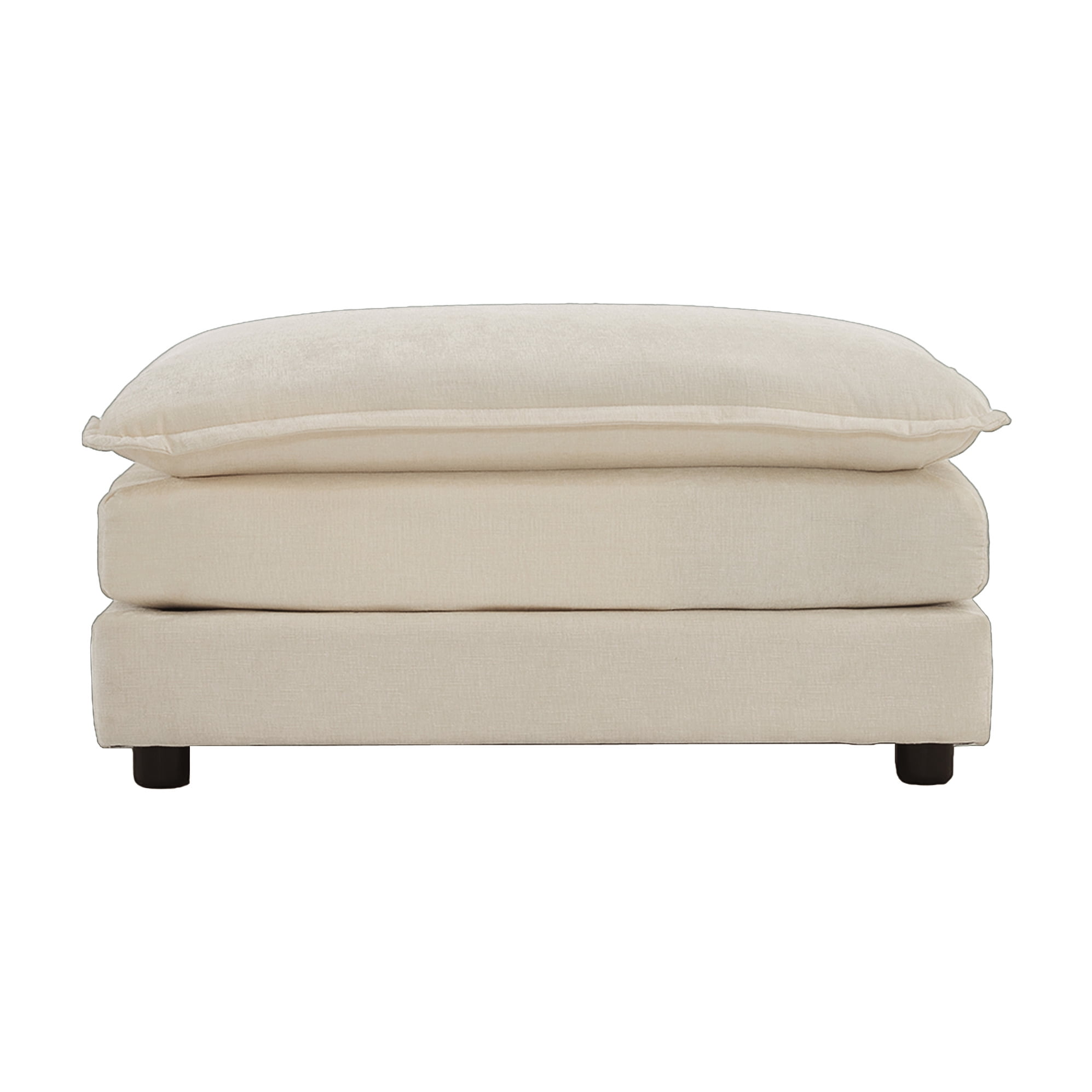 Chenille Footrest, Beige - Compatible With 2, 3, 4 Seater Sofas, Made ...