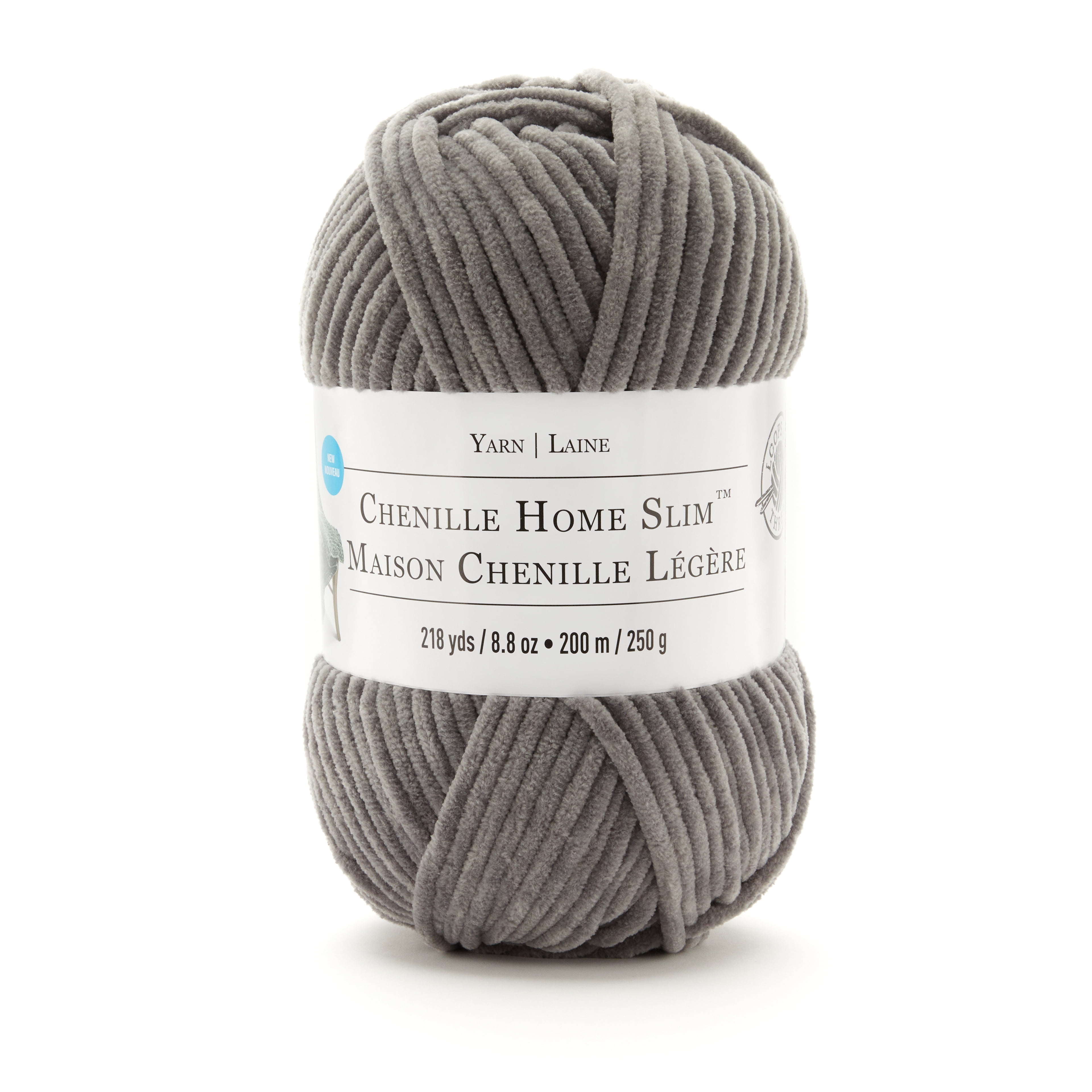 Chenille Home Slim Solid Yarn by Loops & Threads - Yarn for Knitting ...