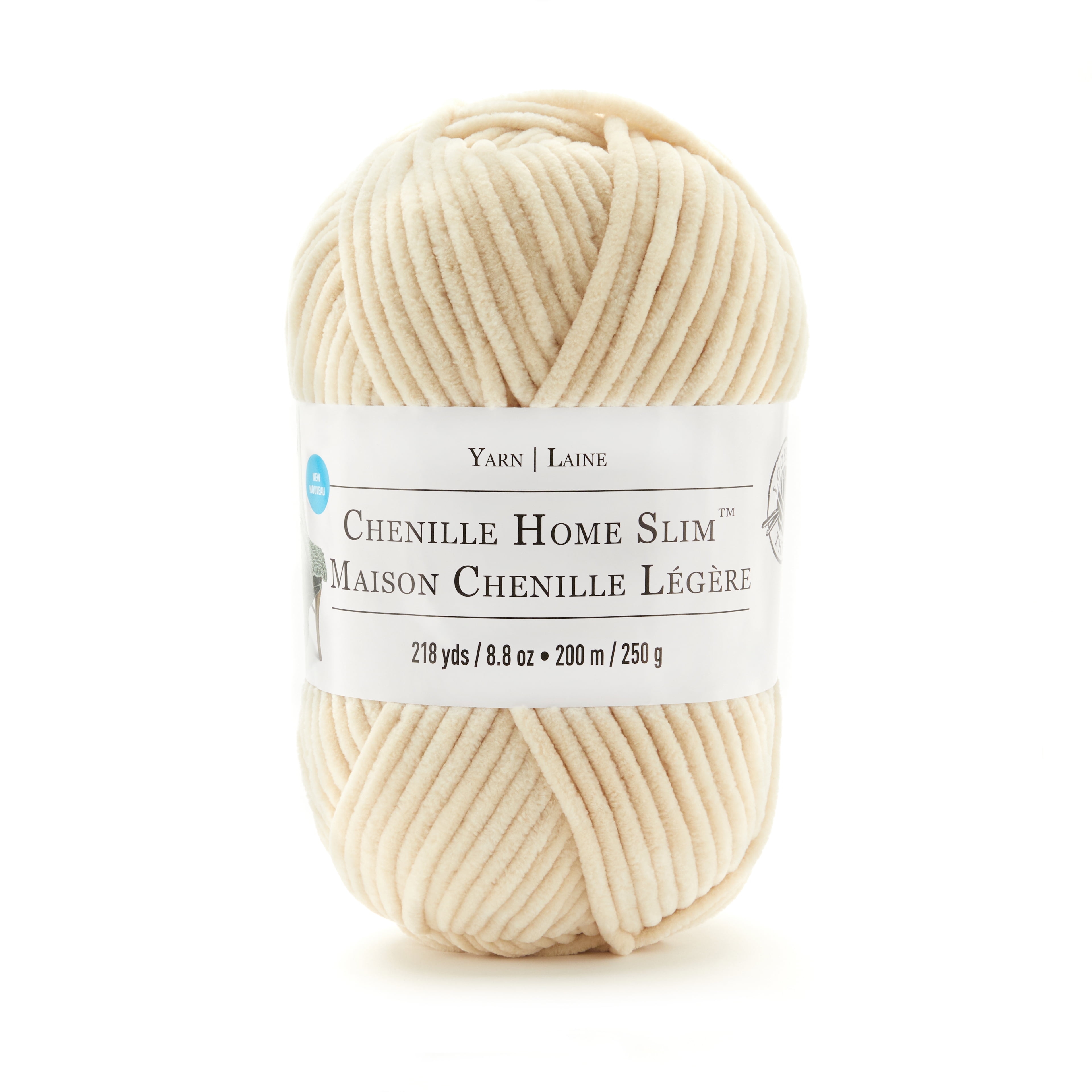 Chenille Home Slim Solid Yarn by Loops & Threads - Yarn for Knitting ...