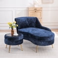 Chenille Indoor Chaise Lounge, Upholstered Combination Furniture Single ...