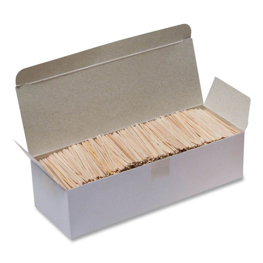 Chenille Kraft Flat Wooden Toothpicks, Natural Wood, Pack of 2500 ...