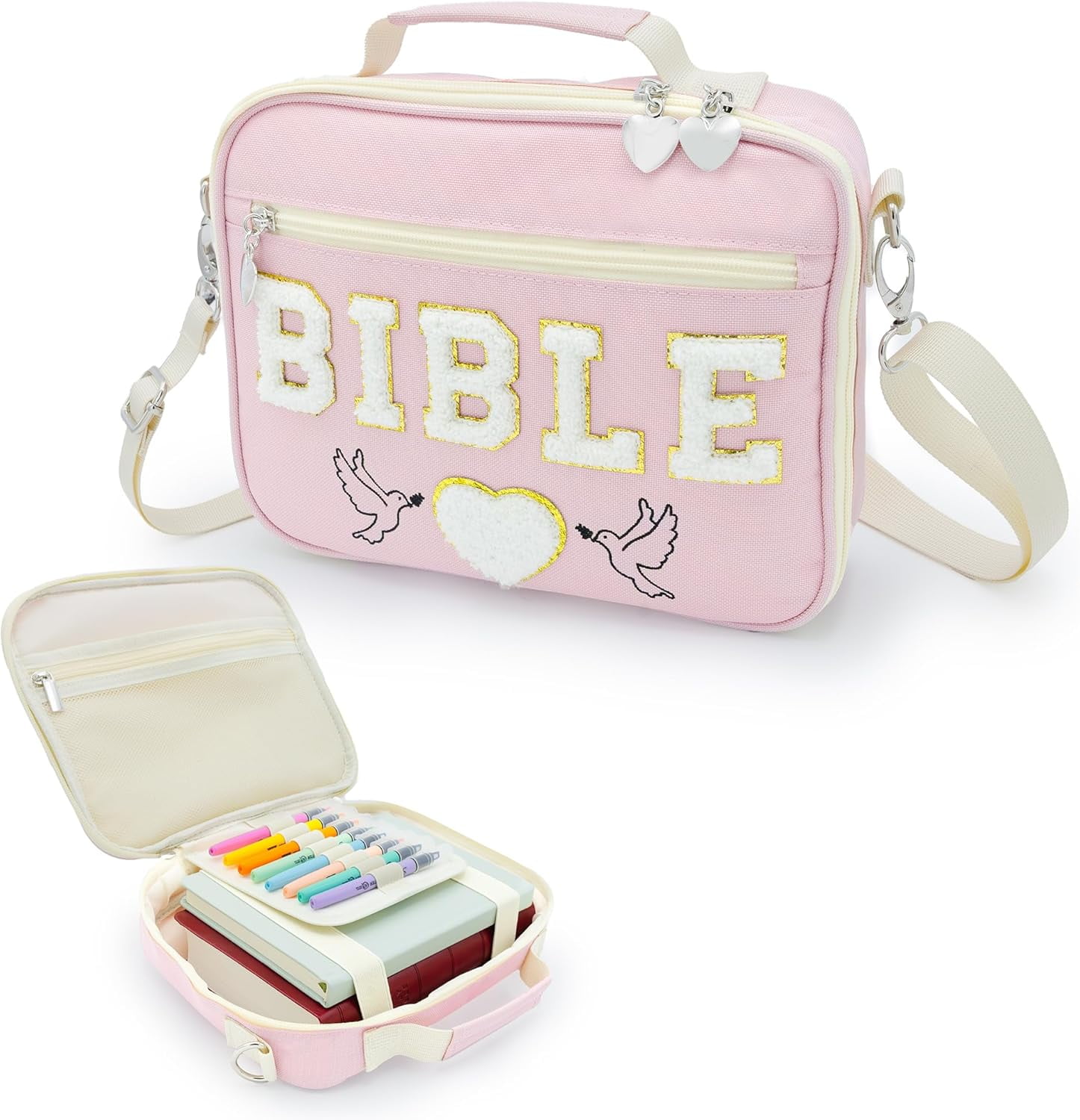 Chenille Letter Bible Case for Girls - Large Study and Church Bag Cover ...