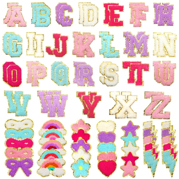 Chenille Letter Patches Iron On Letters Patches Preppy Chenille Patches ...