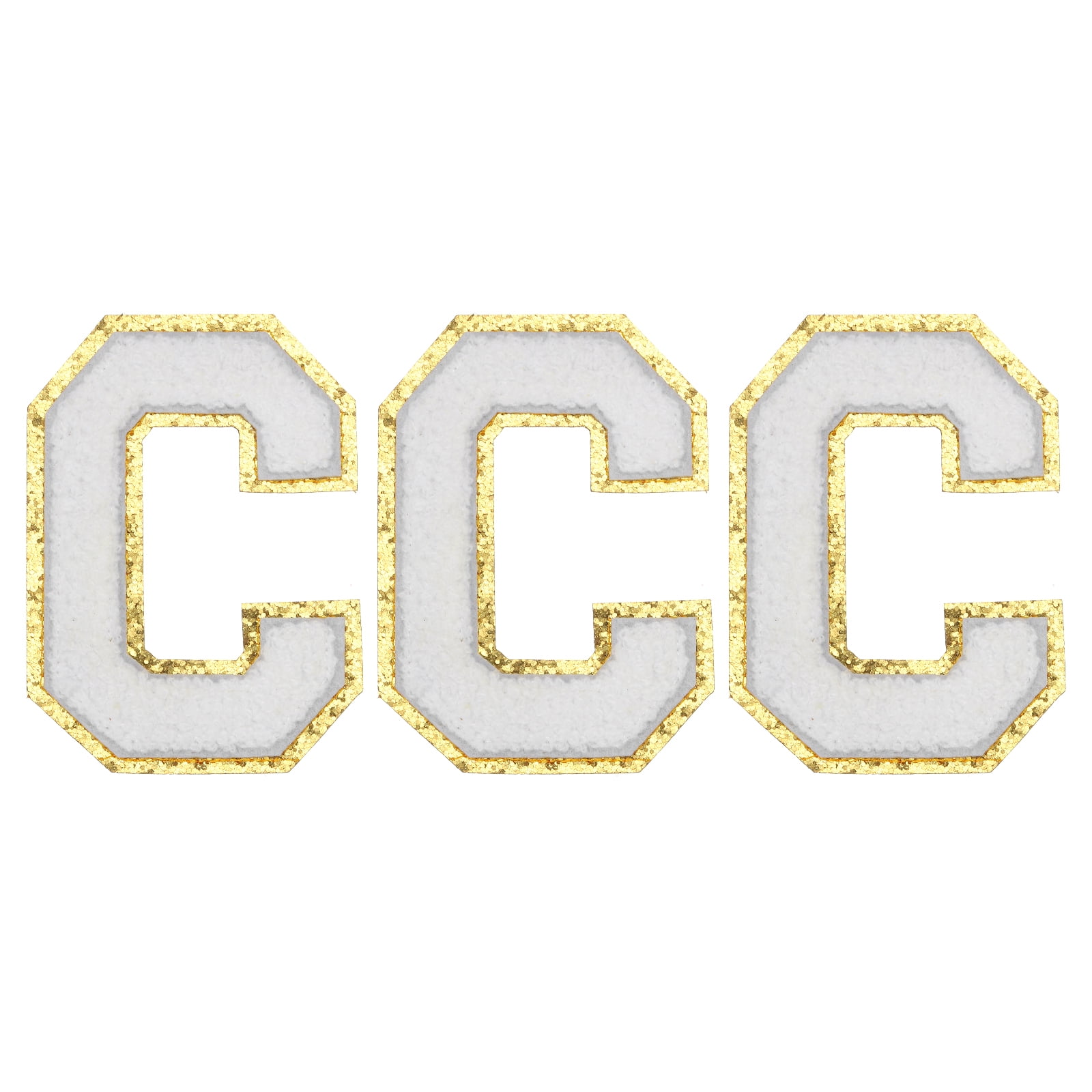 Chenille Letters C Patches 4-1/2 Inch Iron on Letters C Patches Golden ...