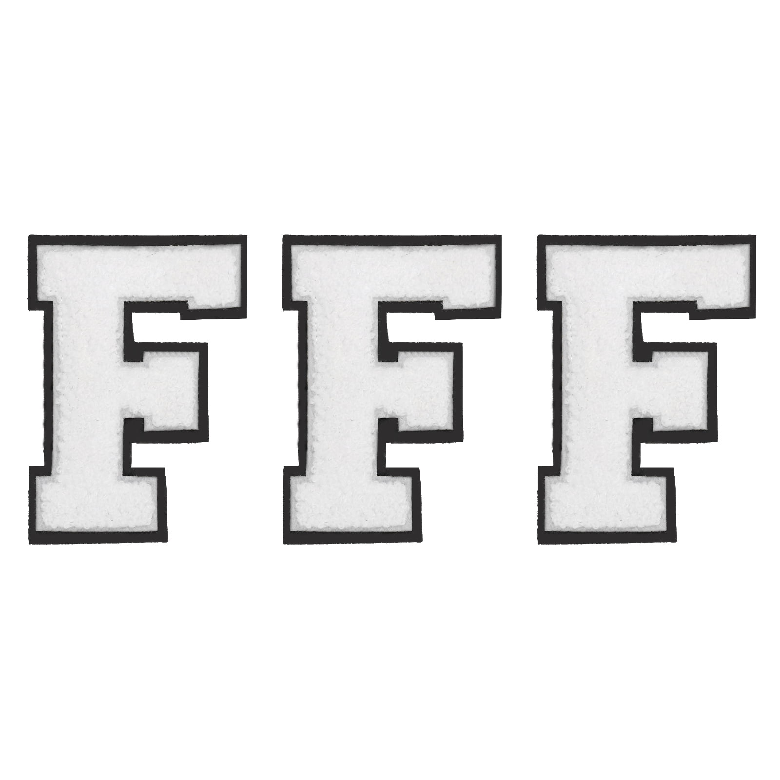 Chenille Letters F Patches 4-1/2 Inch Iron on Letters F Patches Black ...