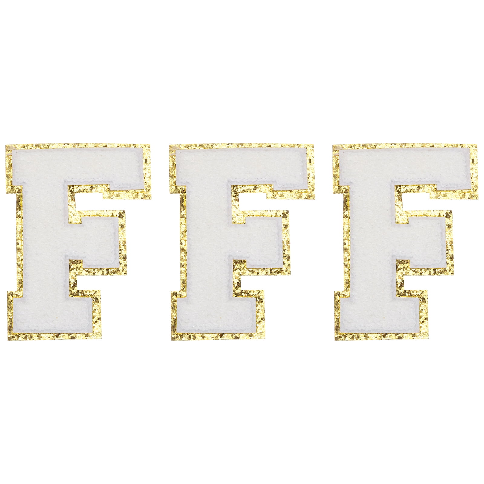 Chenille Letters F Patches 4-1/2 Inch Iron on Letters F Patches Golden ...