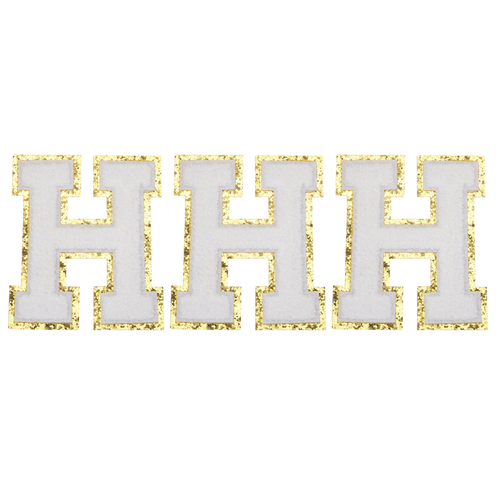 Chenille Letters H Patches 4-1/2 Inch Iron on Letters H Patches Golden ...