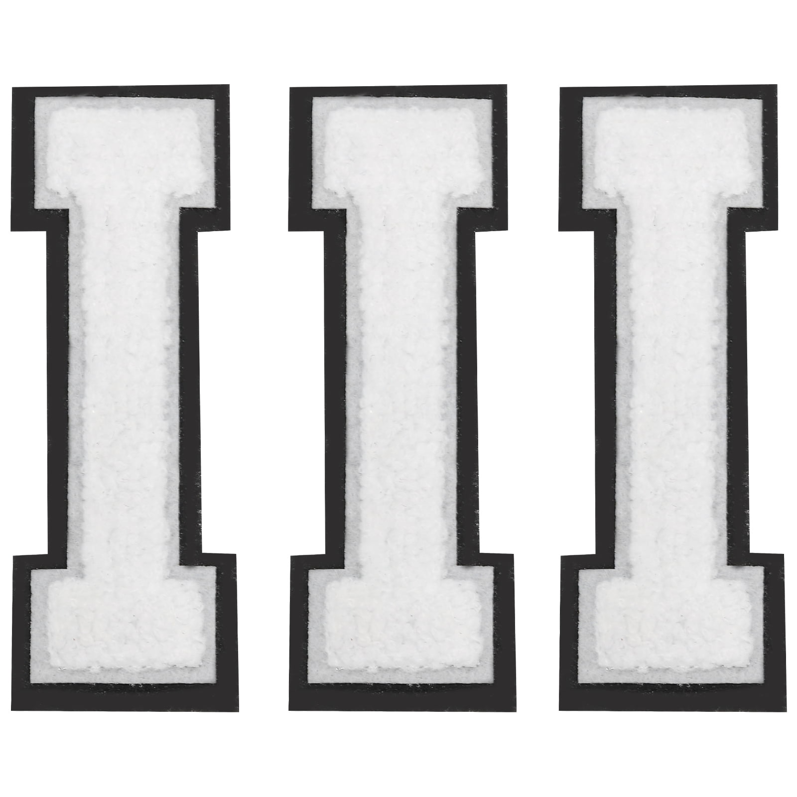 Chenille Letters I Patches 4-1/2 Inch Iron on Letters I Patches Black ...