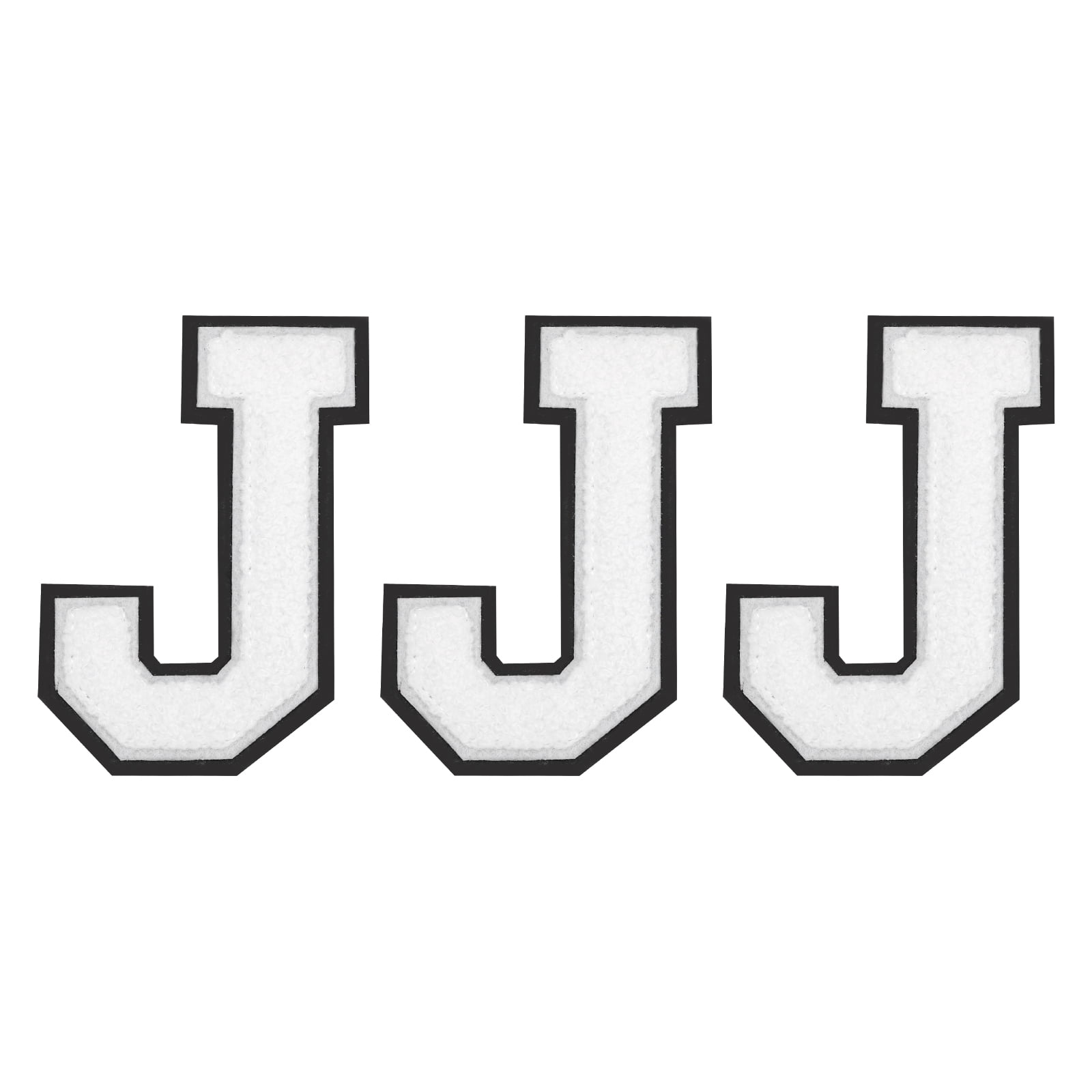 Chenille Letters J Patches 4-1/2 Inch Iron on Letters J Patches Black ...