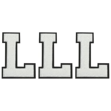 3 Pack Chenille Iron On Glitter Varsity Letter "V" Patches - Blue ...