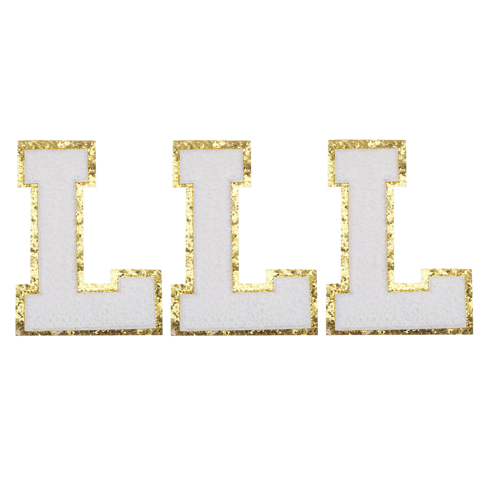 Chenille Letters L Patches 4-1/2 Inch Iron on Letters L Patches Golden ...