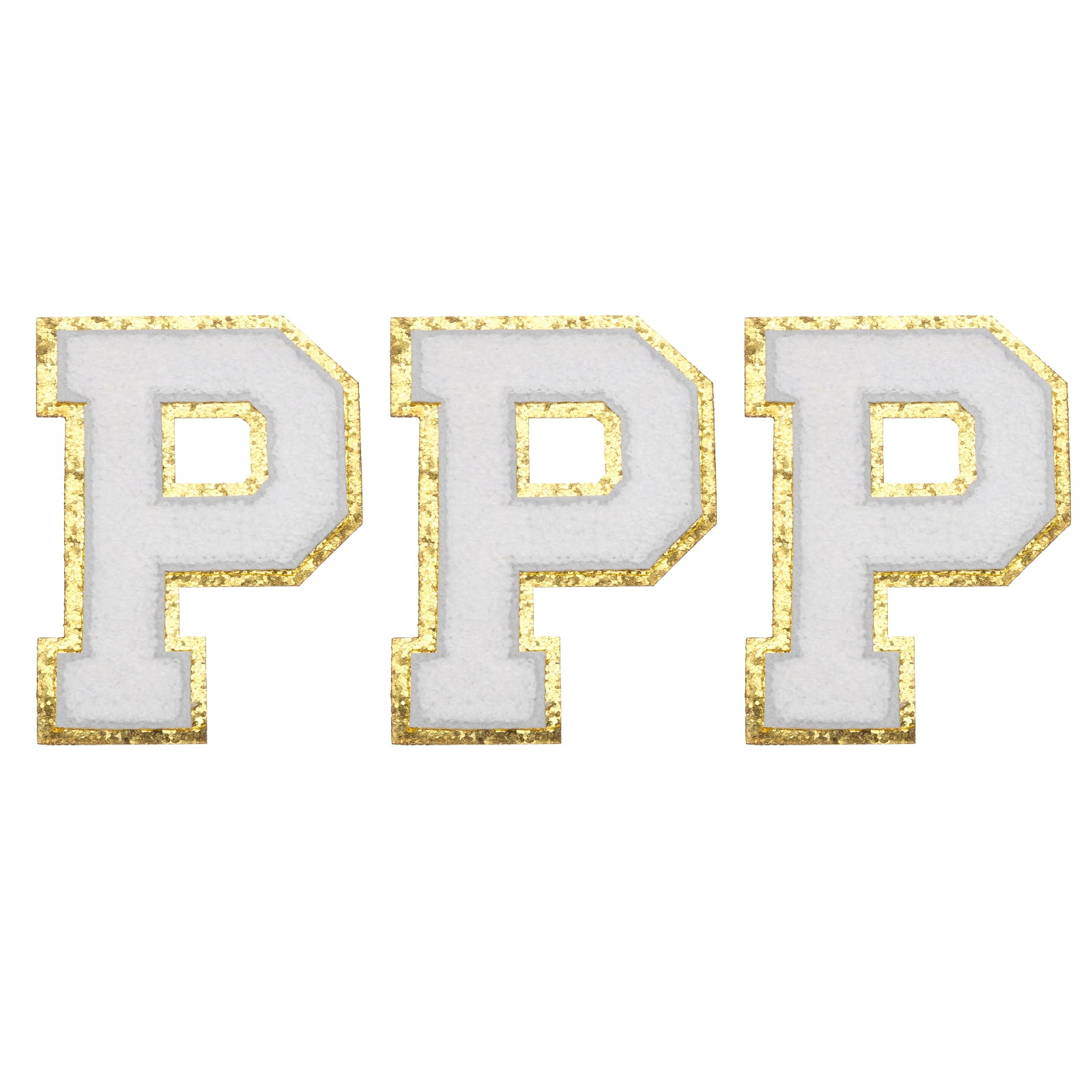 Chenille Letters P Patches 4-1/2 Inch Iron on Letters P Patches Golden ...