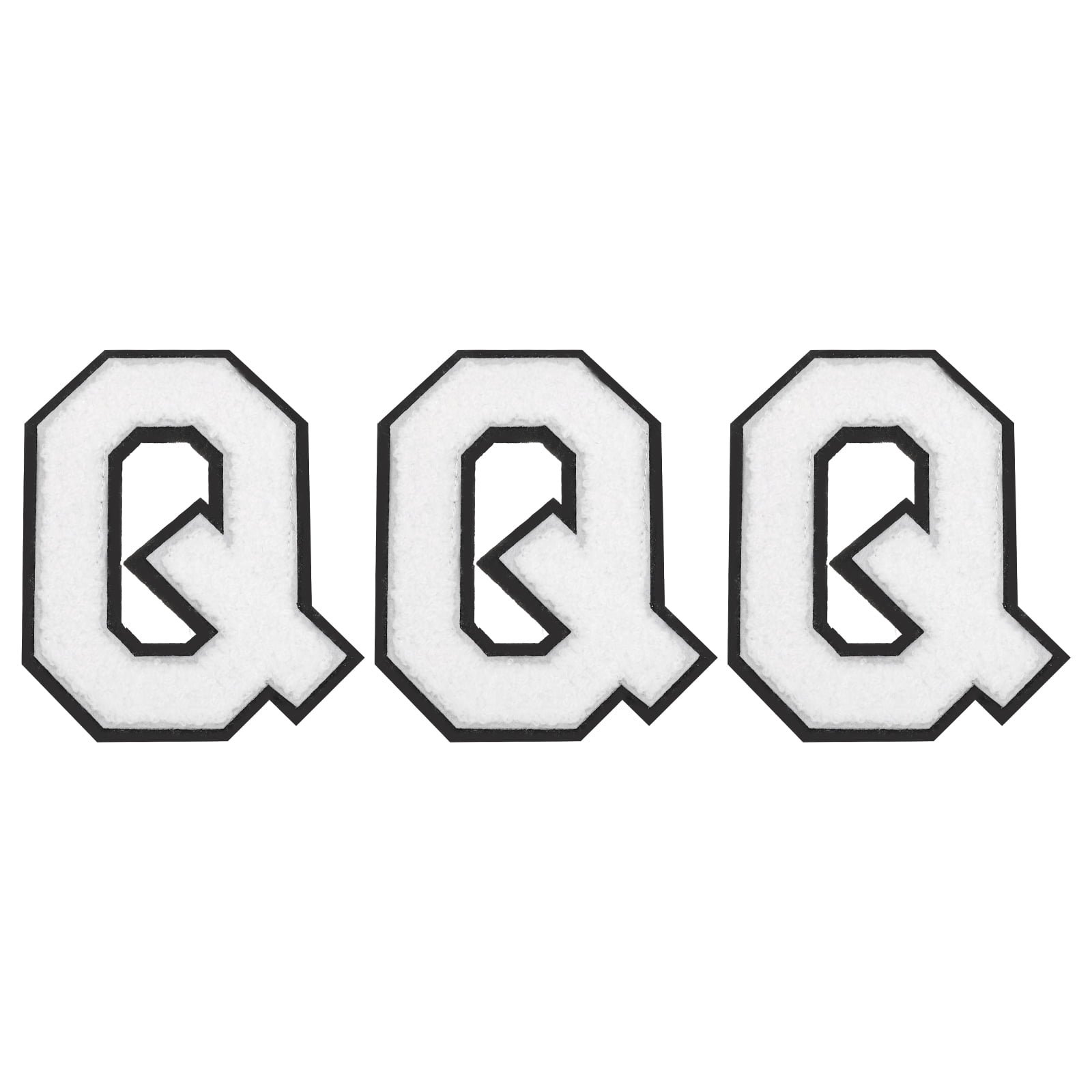 Chenille Letters Q Patches 4-1/2 Inch Iron on Letters Q Patches Black ...