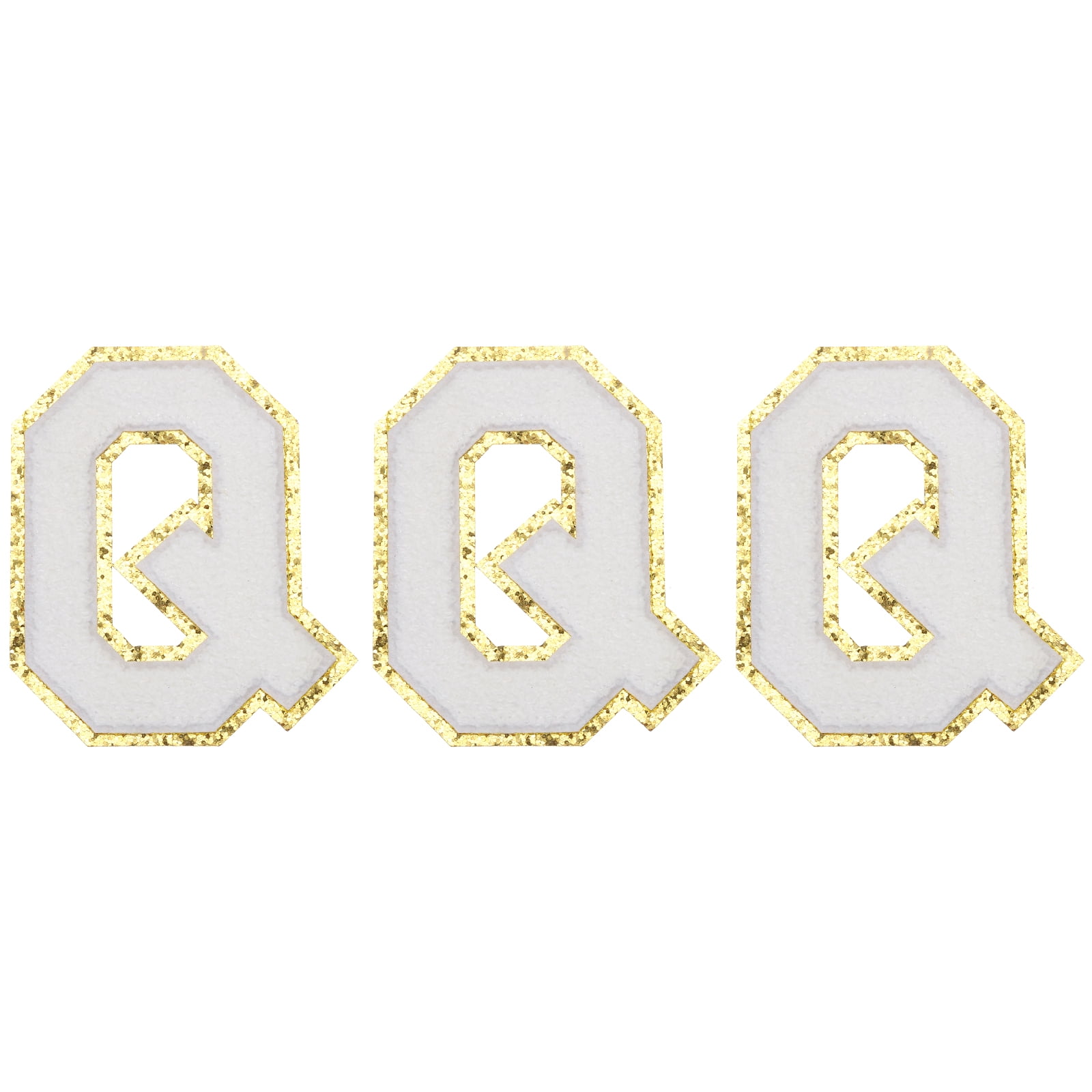 Chenille Letters Q Patches 4-1/2 Inch Iron on Letters Q Patches Golden ...