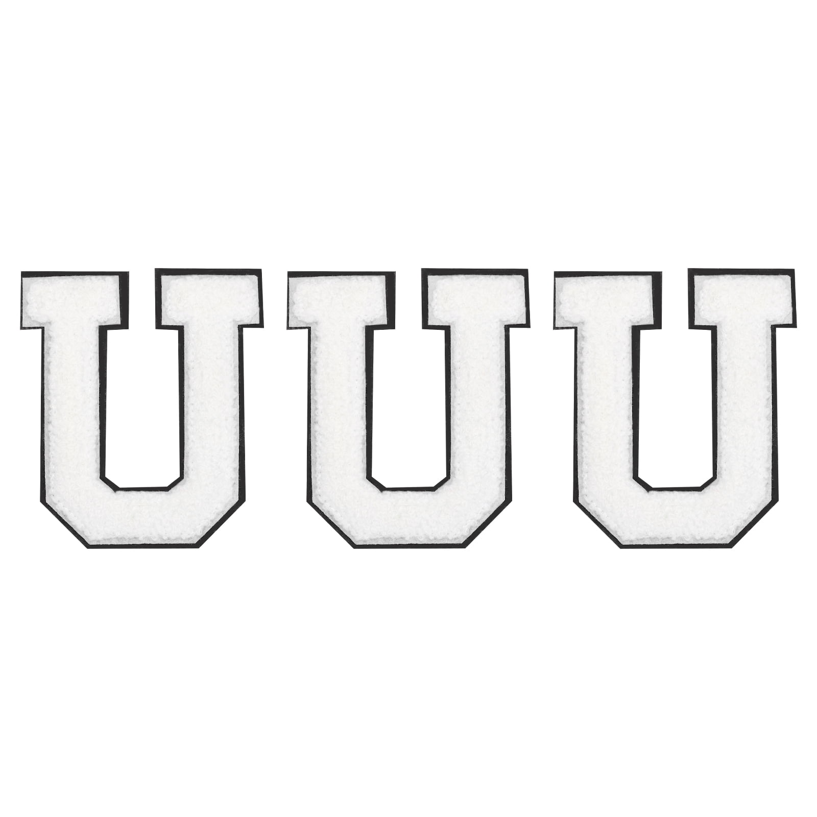 Chenille Letters U Patches 4-1/2 Inch Iron on Letters U Patches Black ...