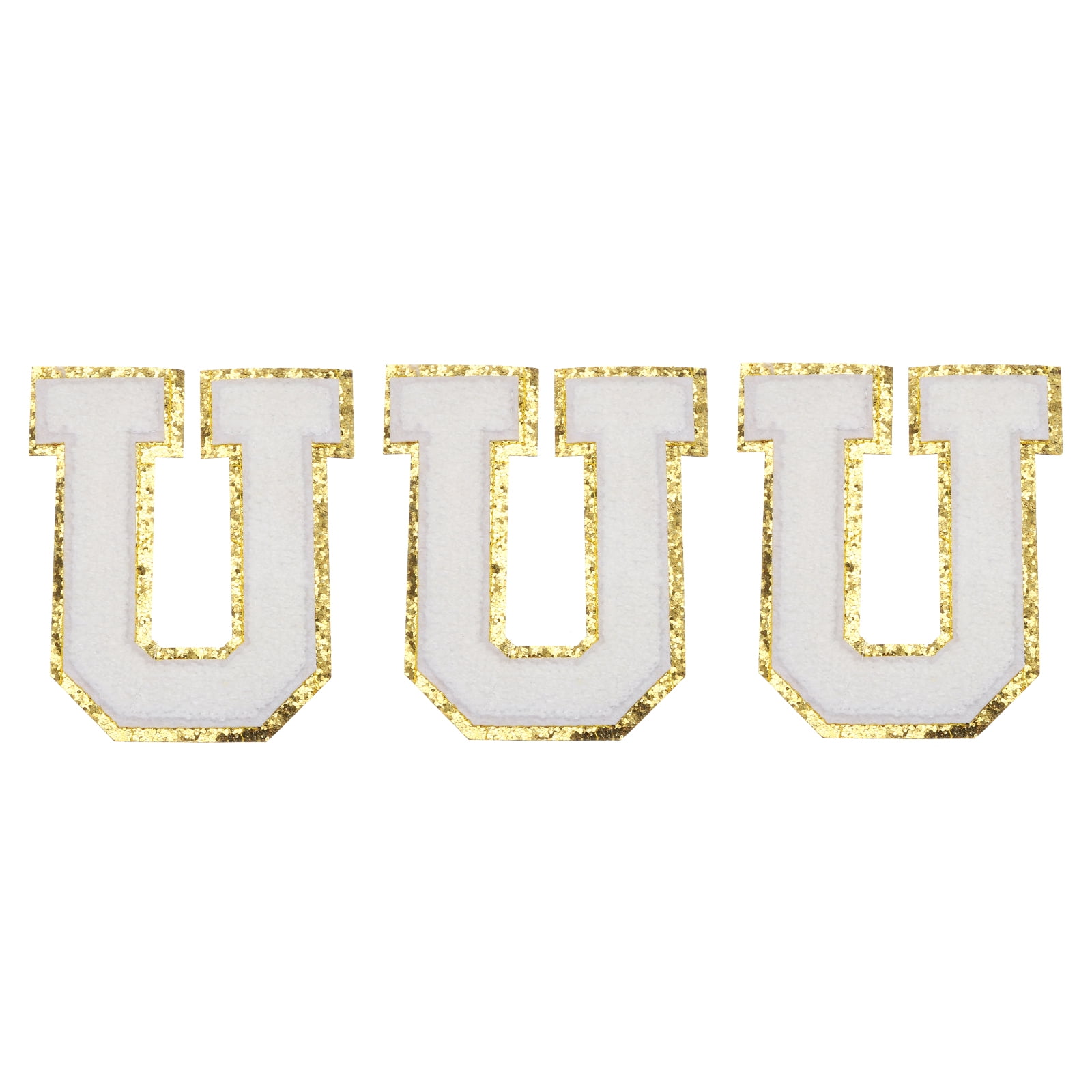 Chenille Letters U Patches 4-1/2 Inch Iron on Letters U Patches Golden ...