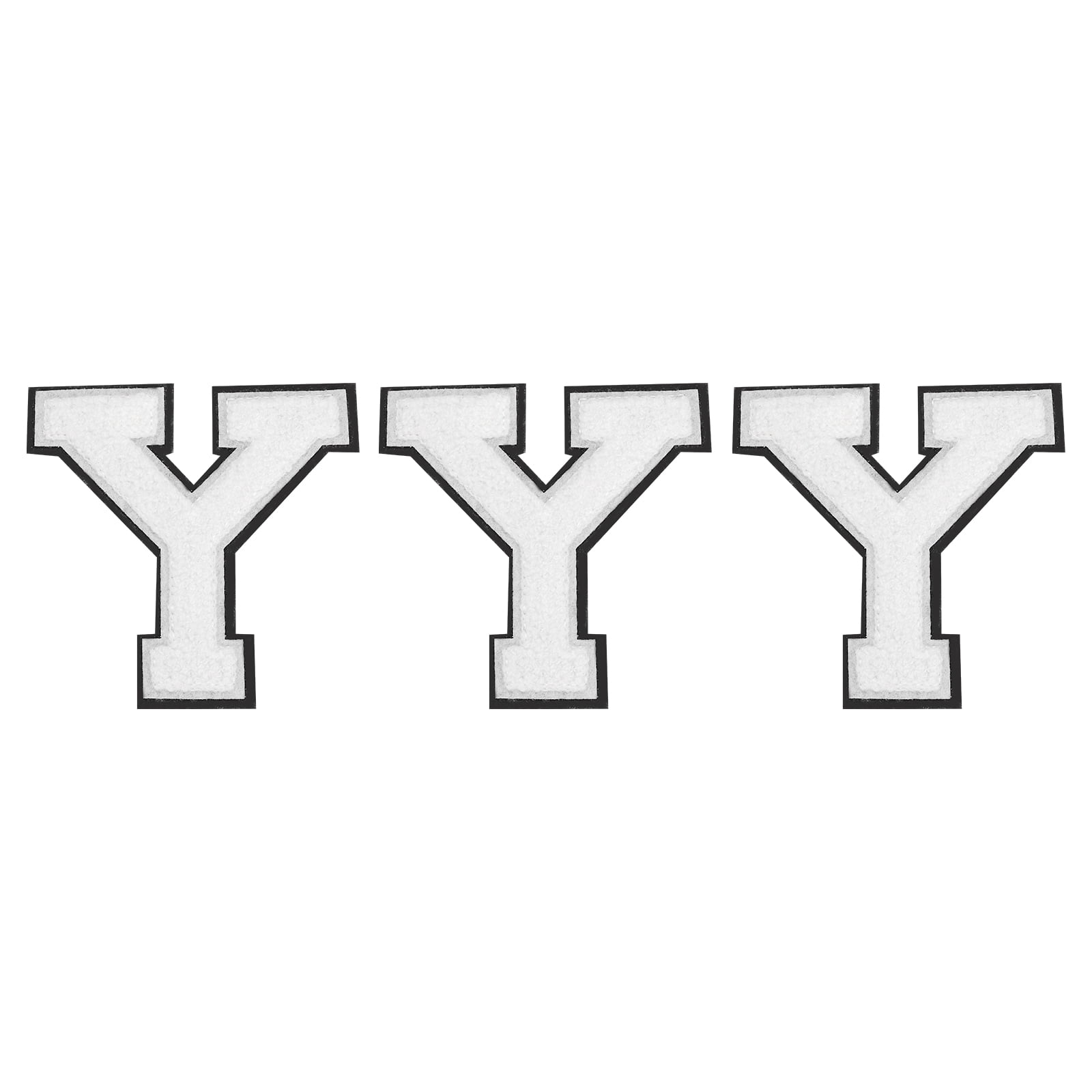 Chenille Letters Y Patches 4-1/2 Inch Iron on Letters Y Patches Black ...