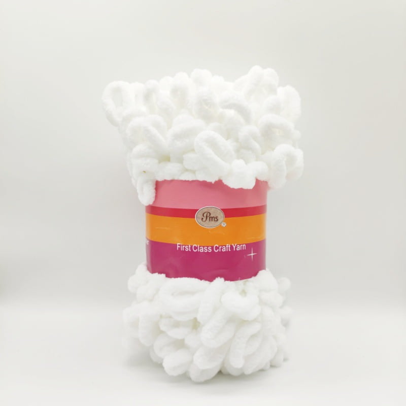 Chenille Loop Yarn, Puffy Yarn Chunky Craft Finger Knitting Loopy Yarn ...